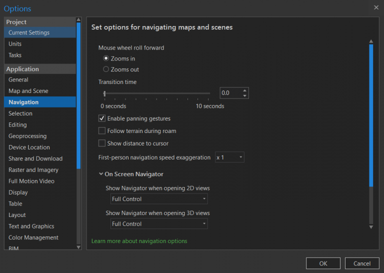 Customizing ArcPro Default Settings – Baseline GIS