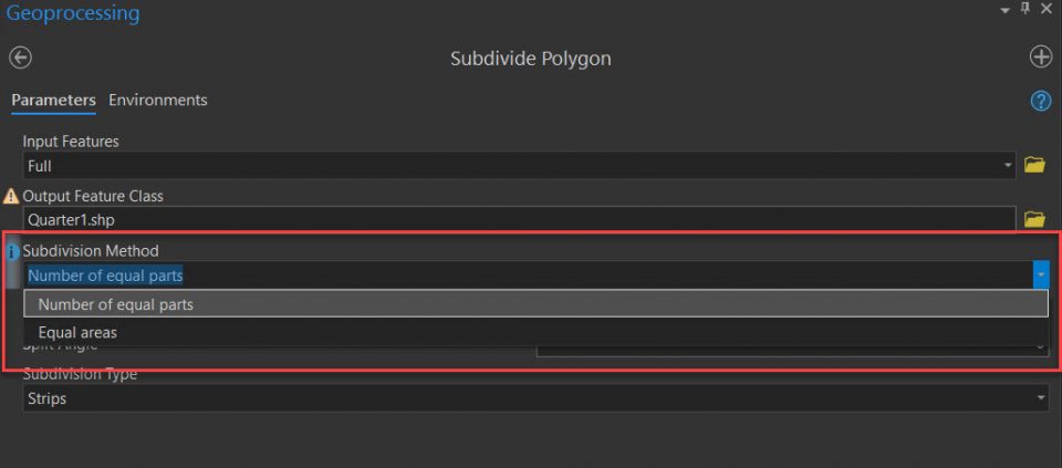Creating quarter sections in ArcPro – Baseline GIS